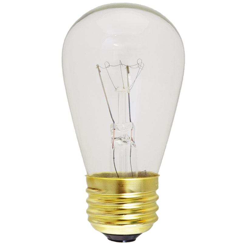 Clear S14 Mediume Base Light Bulbs