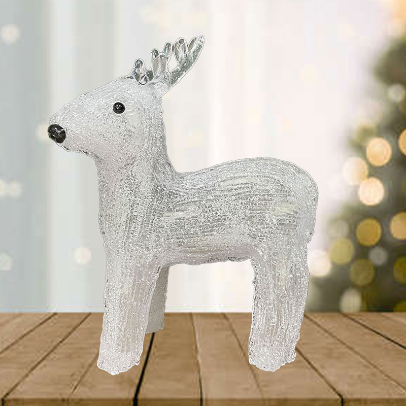 LED Acrylic Reindeer Figure Cool White