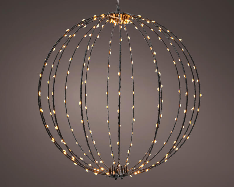 Micro LED Frame Light Metal Ball - 240 Bulbs - Black
