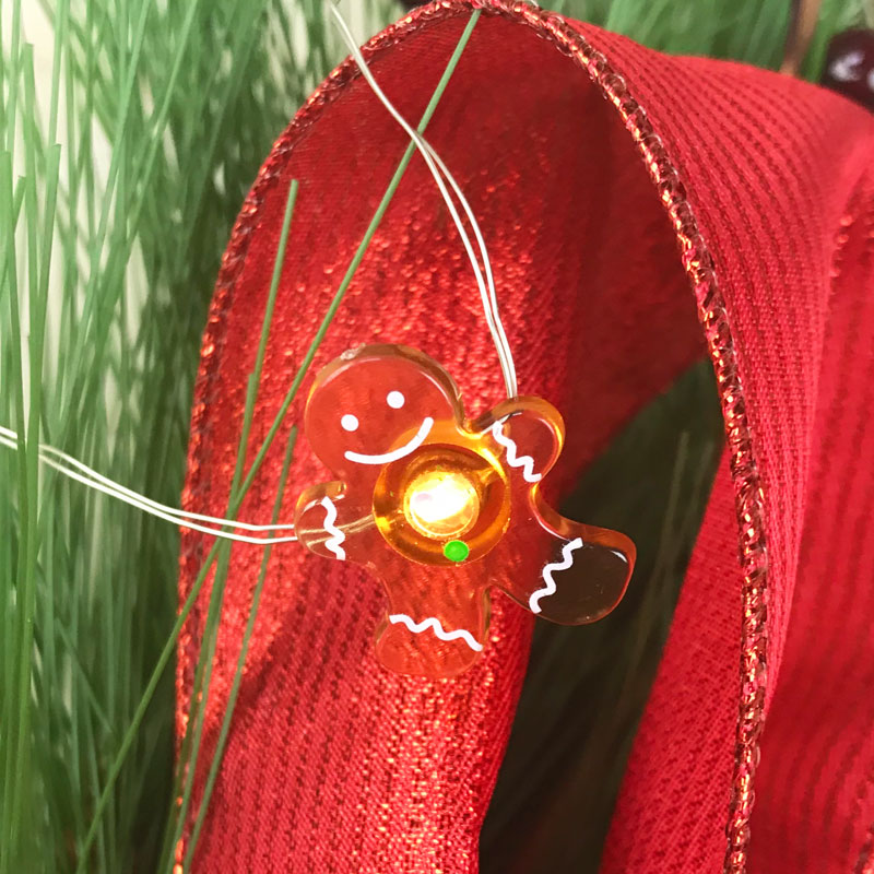 Gingerbread Man LED Micro String Lights - Battery Operated