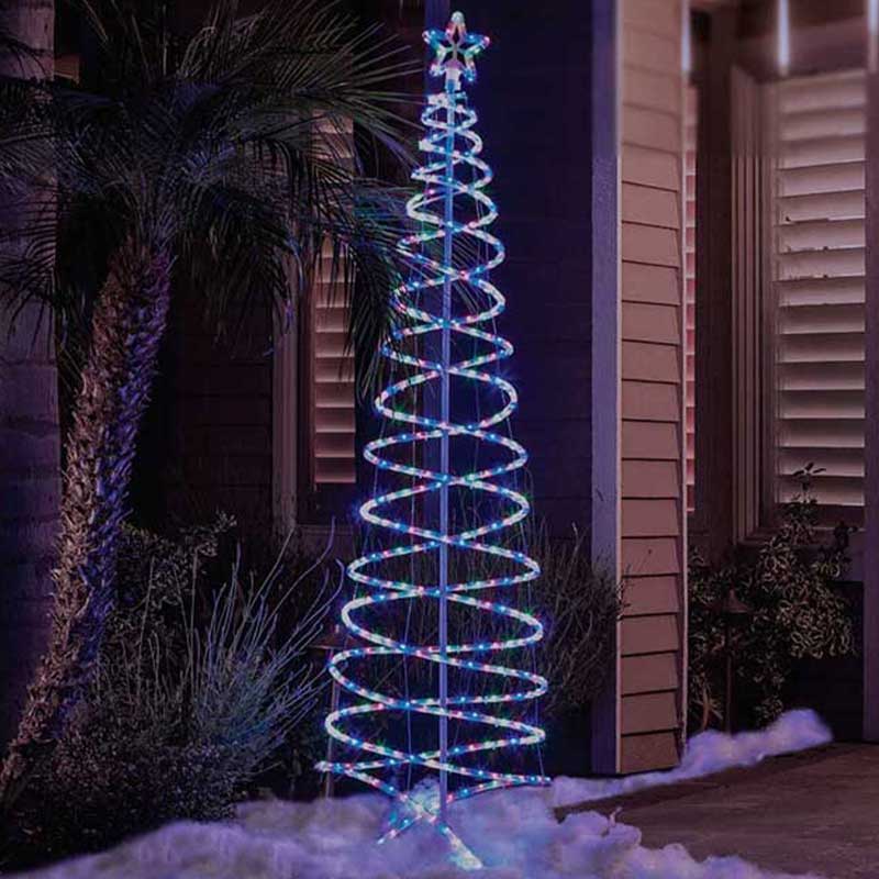 59" LED Multi-Color/Function Spiral Tree