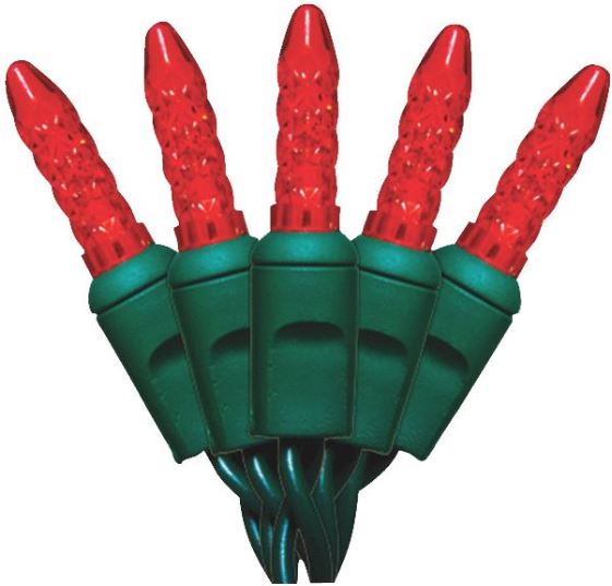 C3 Faceted Red LED String Light Bulb Reel - 200 Bulbs