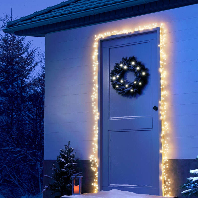 Doorway Lights Multi-Function Micro LED Silver Wire - Warm White