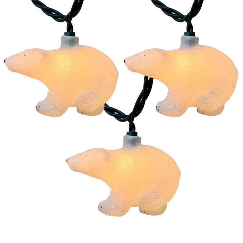 Polar Bear Novelty String Lights - 10 Light Set