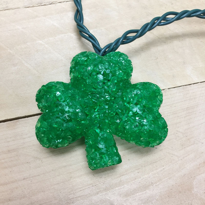 St. Patrick's Day Shamrock String Lights - 10 Lights