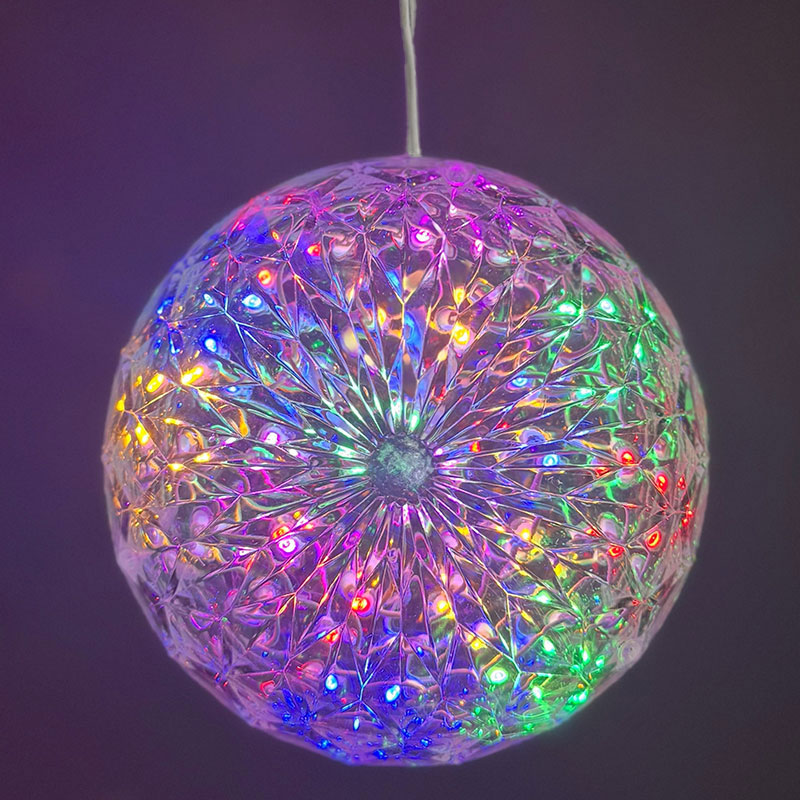 6" Hanging LED Crystal Ball 30LT - Multi-Color Light for Indoor ...