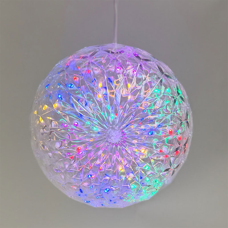 6" Hanging LED Crystal Ball 30LT - Multi-Color Light for Indoor ...